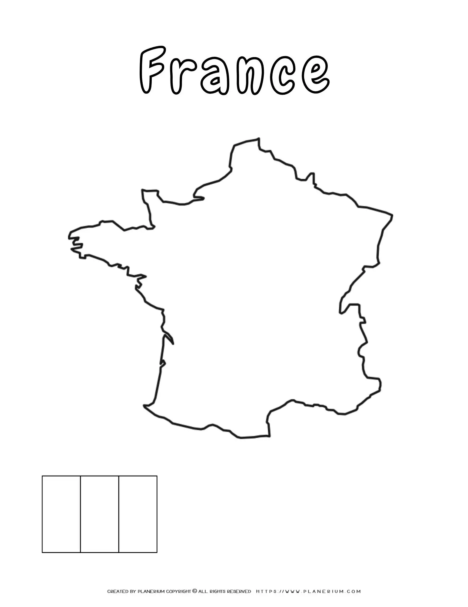 France Map Coloring Page - Fun and Educational Activity