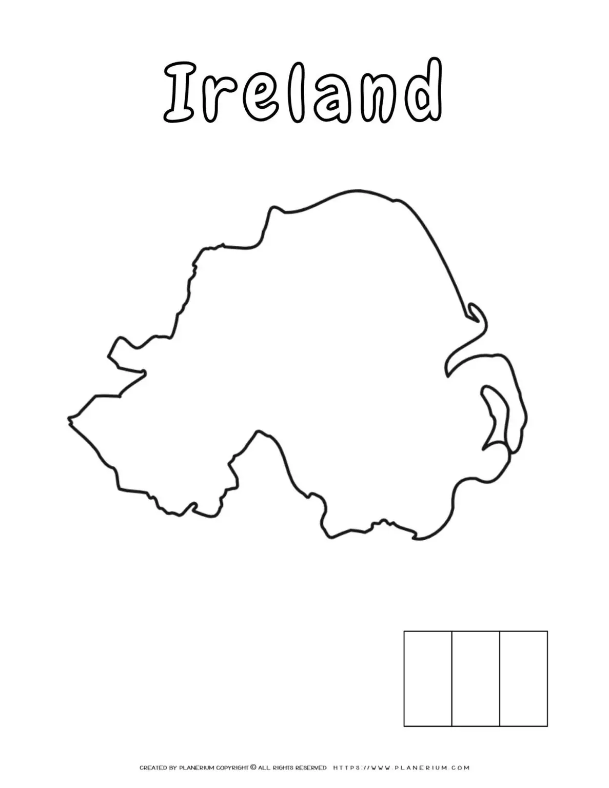 Ireland Map Coloring Page - Fun and Educational Activity