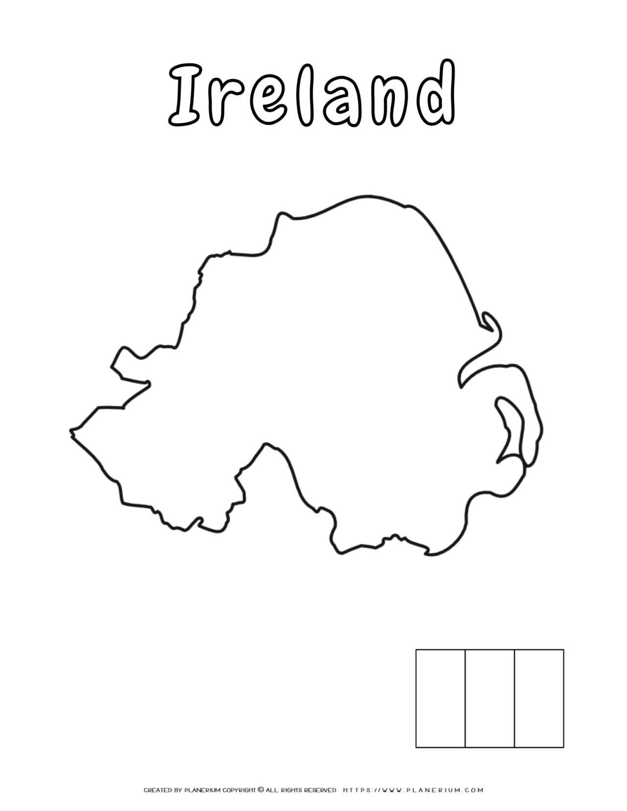 Ireland Map Coloring Page - Fun and Educational Activity
