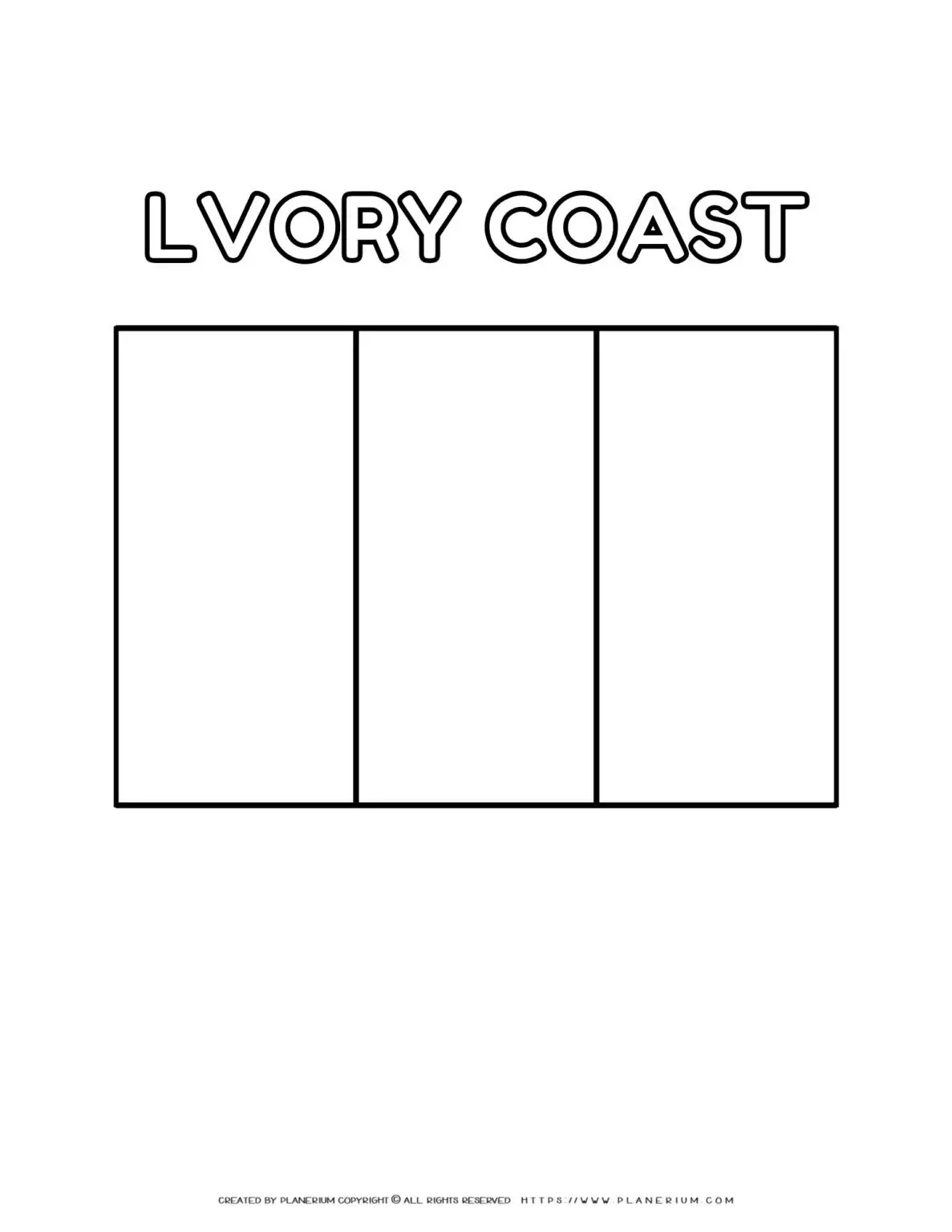 Ivory Coast Flag Coloring Page - Fun and Educational Activity