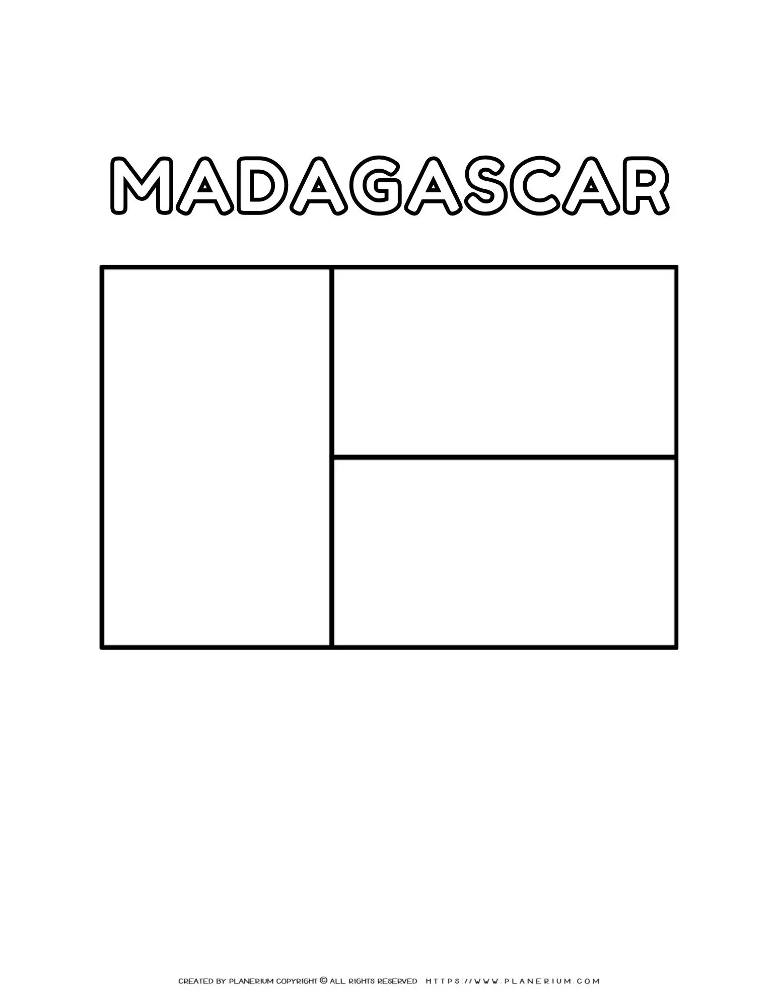 Madagascar Flag Coloring Page - Printable for Kids