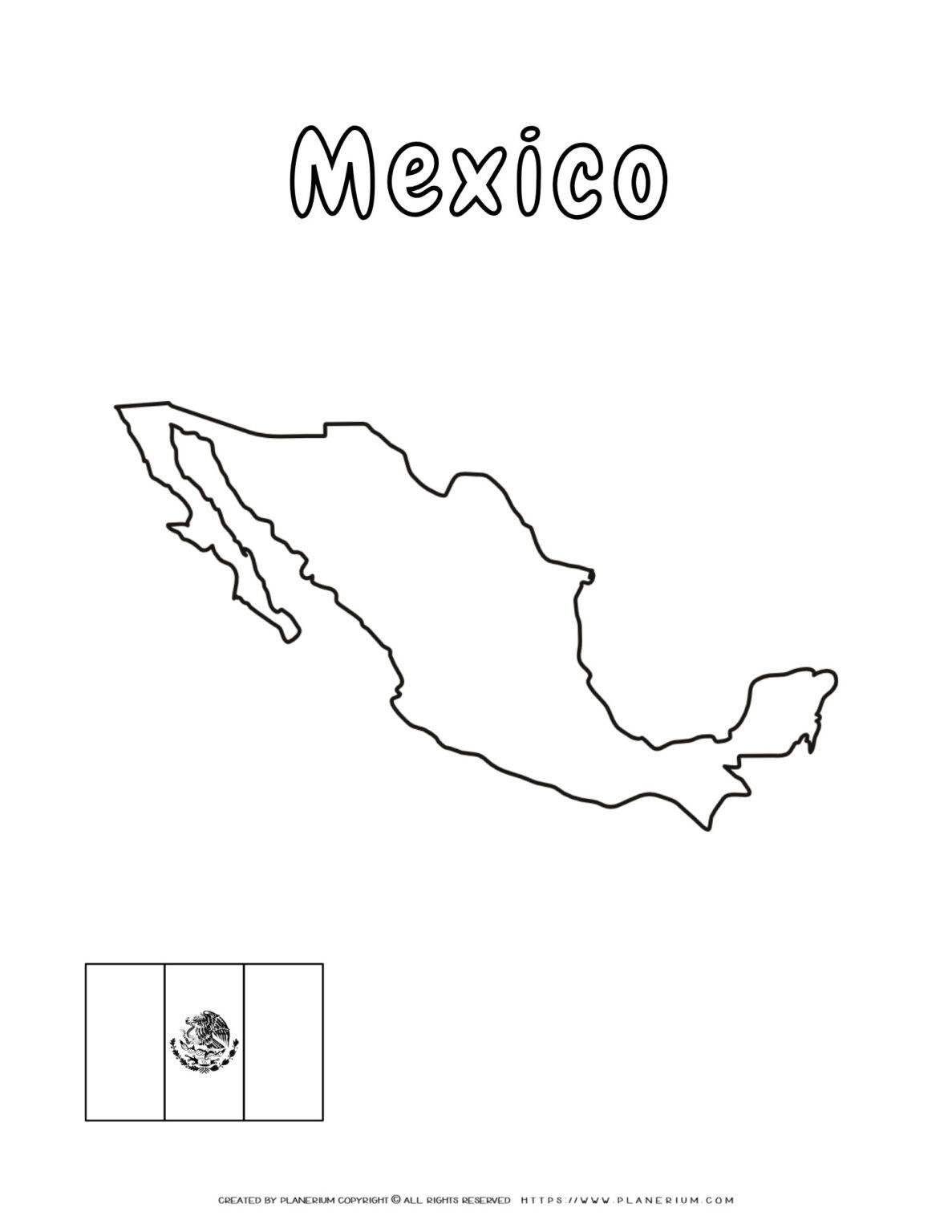 Mexico Map Coloring Page - Fun and Educational Activity