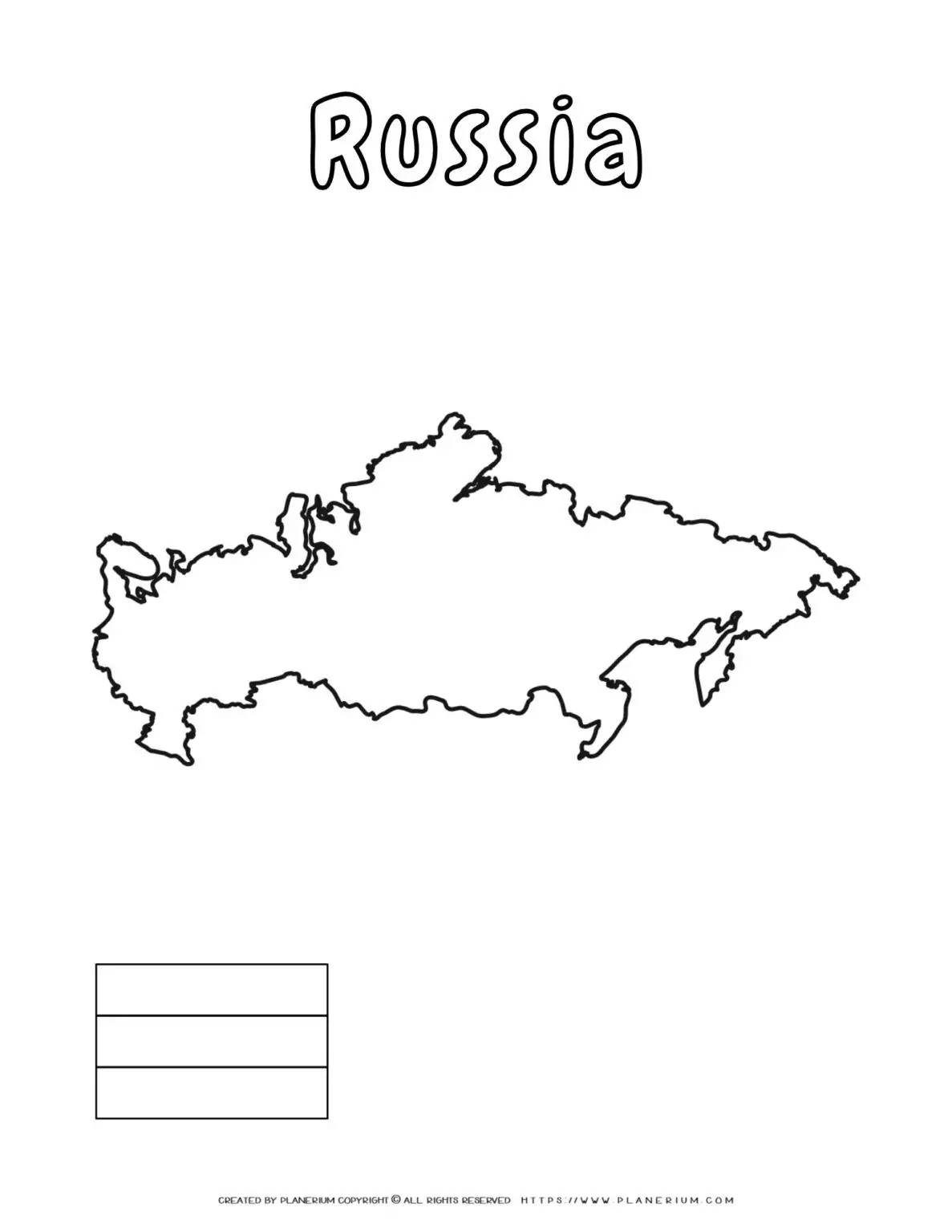 Russia Map Coloring Page - Fun and Educational Activity for Kids