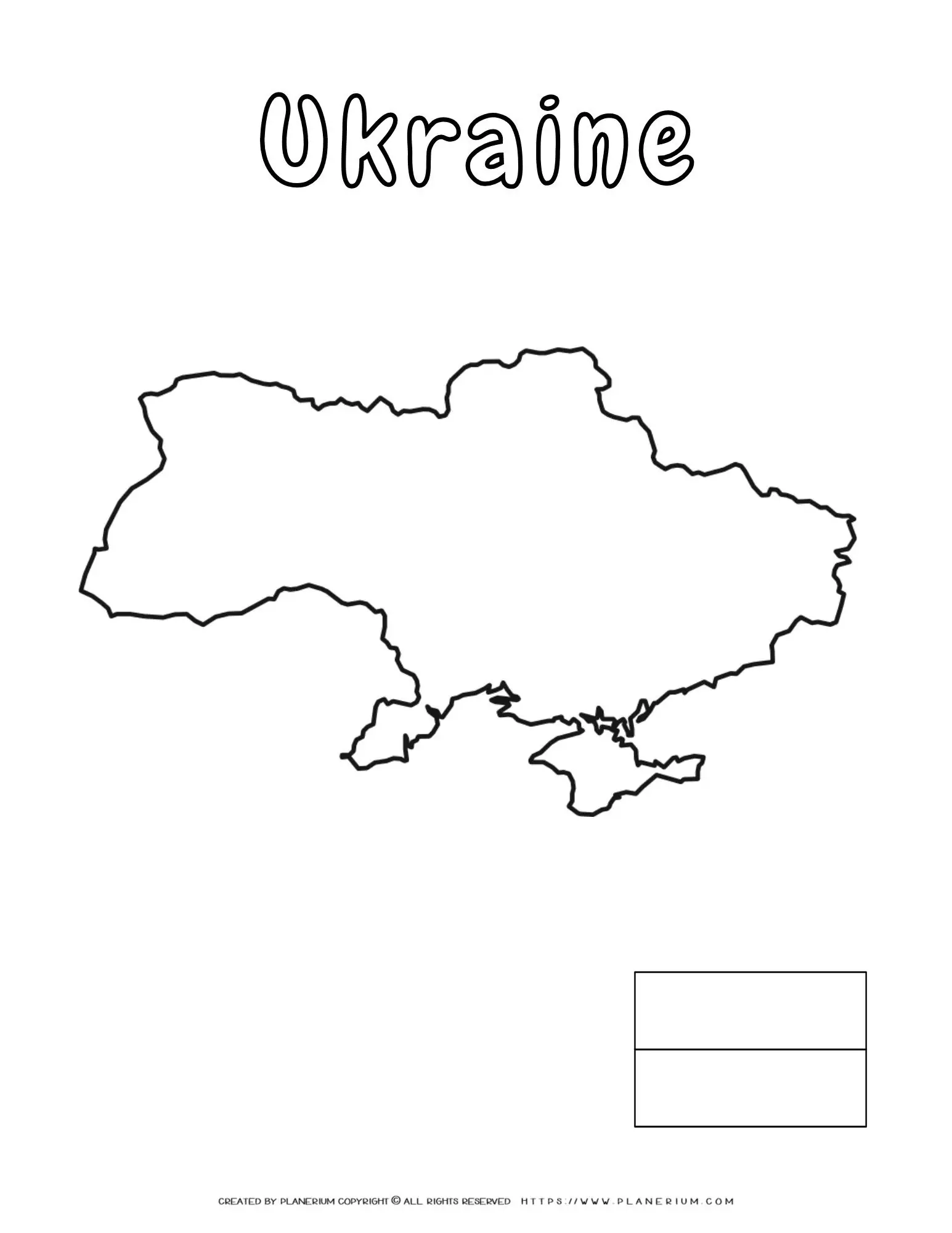 Ukraine Map Coloring Page - Fun and Educational Activity