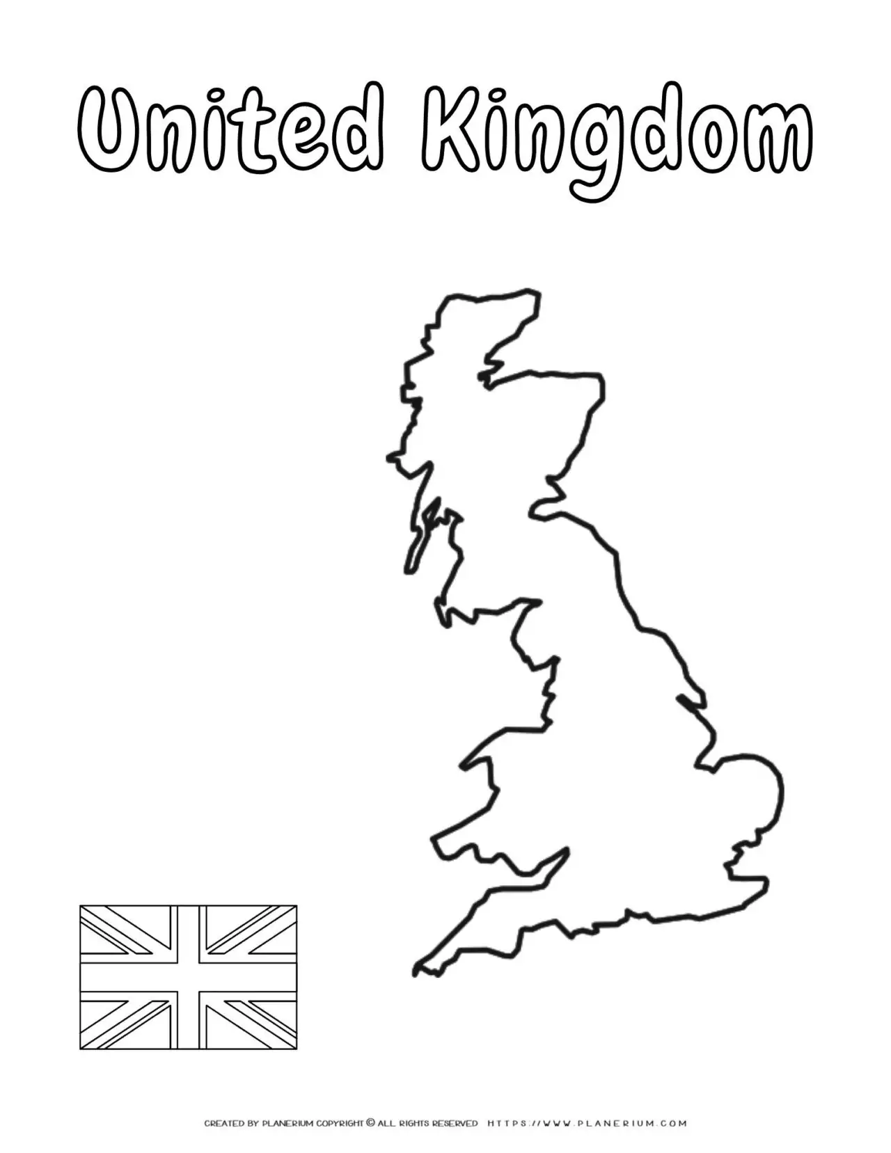United Kingdom Map Coloring Page - Fun and Educational Activity