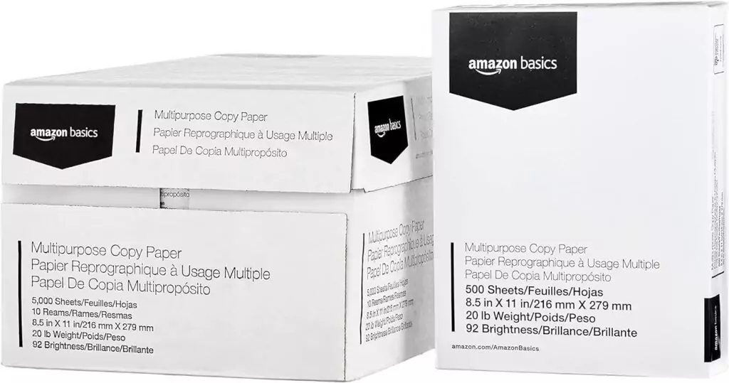 Enhance Prints with Amazon Basics Copy Paper