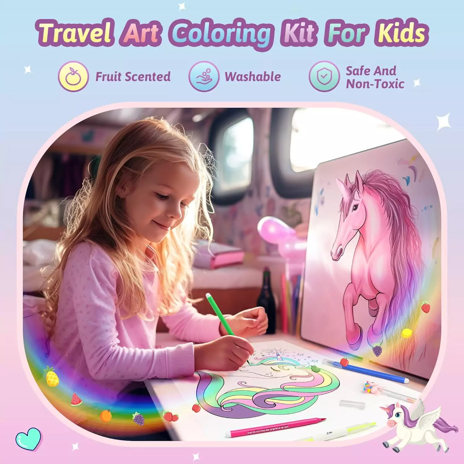 Unicorn Fruit Scented Markers: Inspire Kids' Creativity