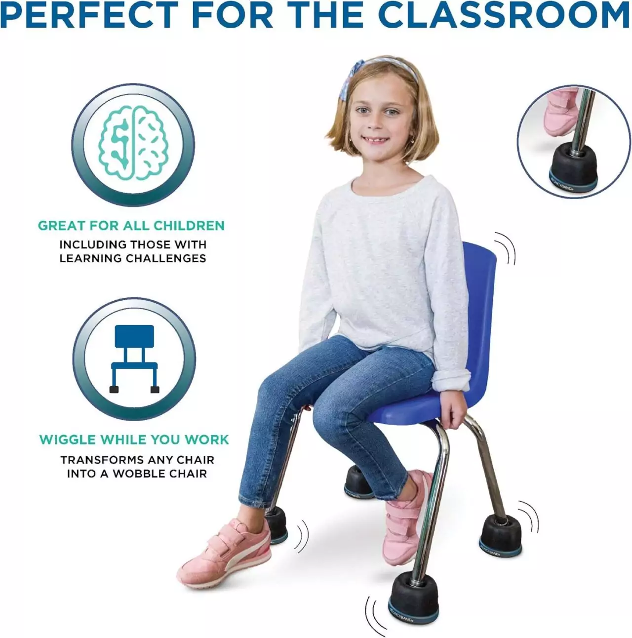 Boost Classroom Focus with Bouncyband Wiggle Feet
