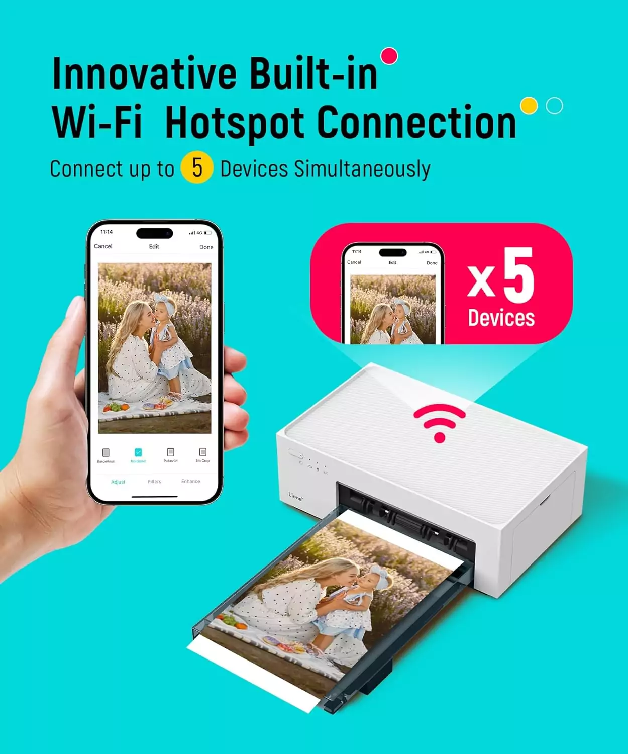 Liene 4x6'' Photo Printer: Portable Printing Perfection