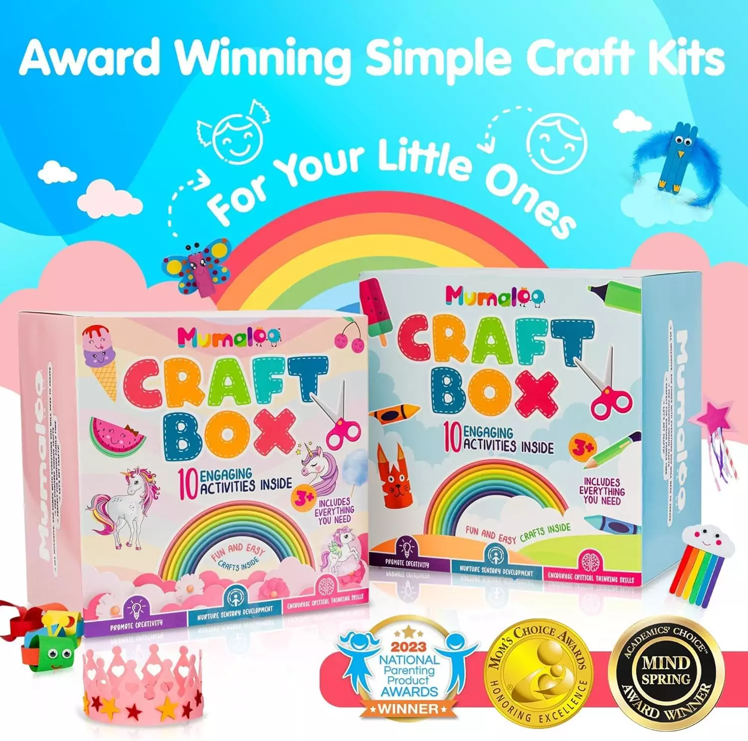 Mumaloo No-Mess Craft Box for Homeschool Kids 4-8