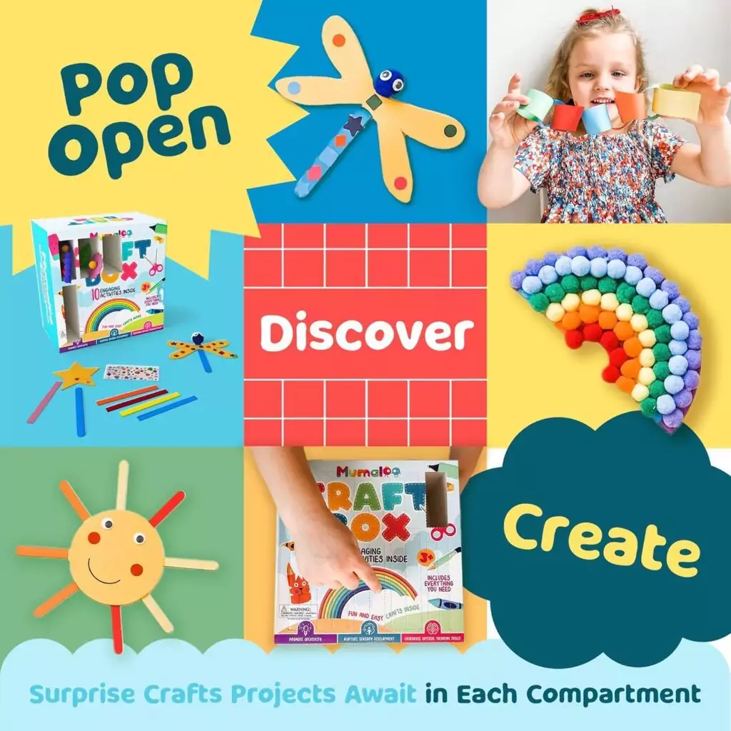 Mumaloo No-Mess Craft Box for Homeschool Kids 4-8