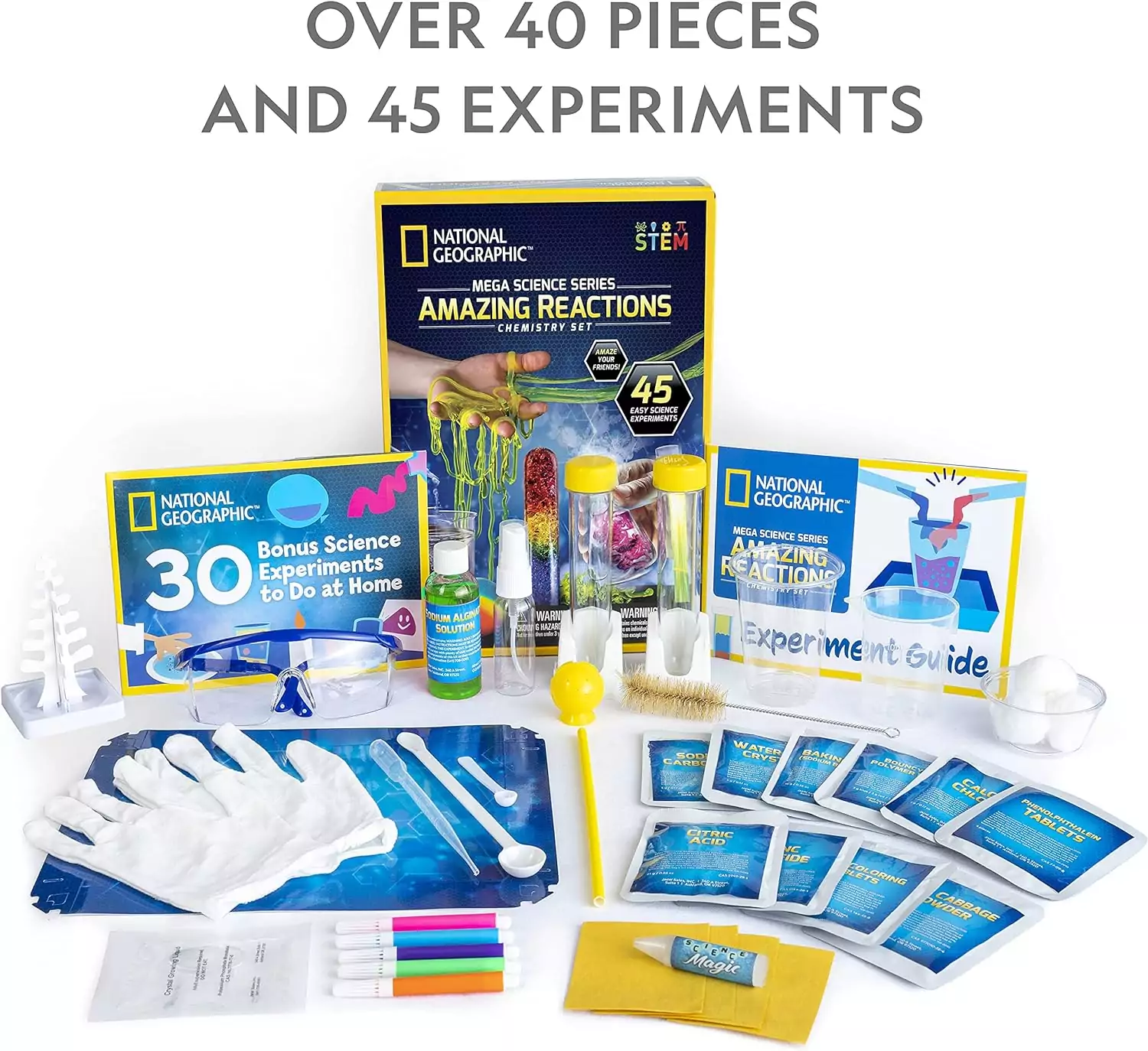 Explore 45 Fun Experiments with Nat Geo Chemistry Set