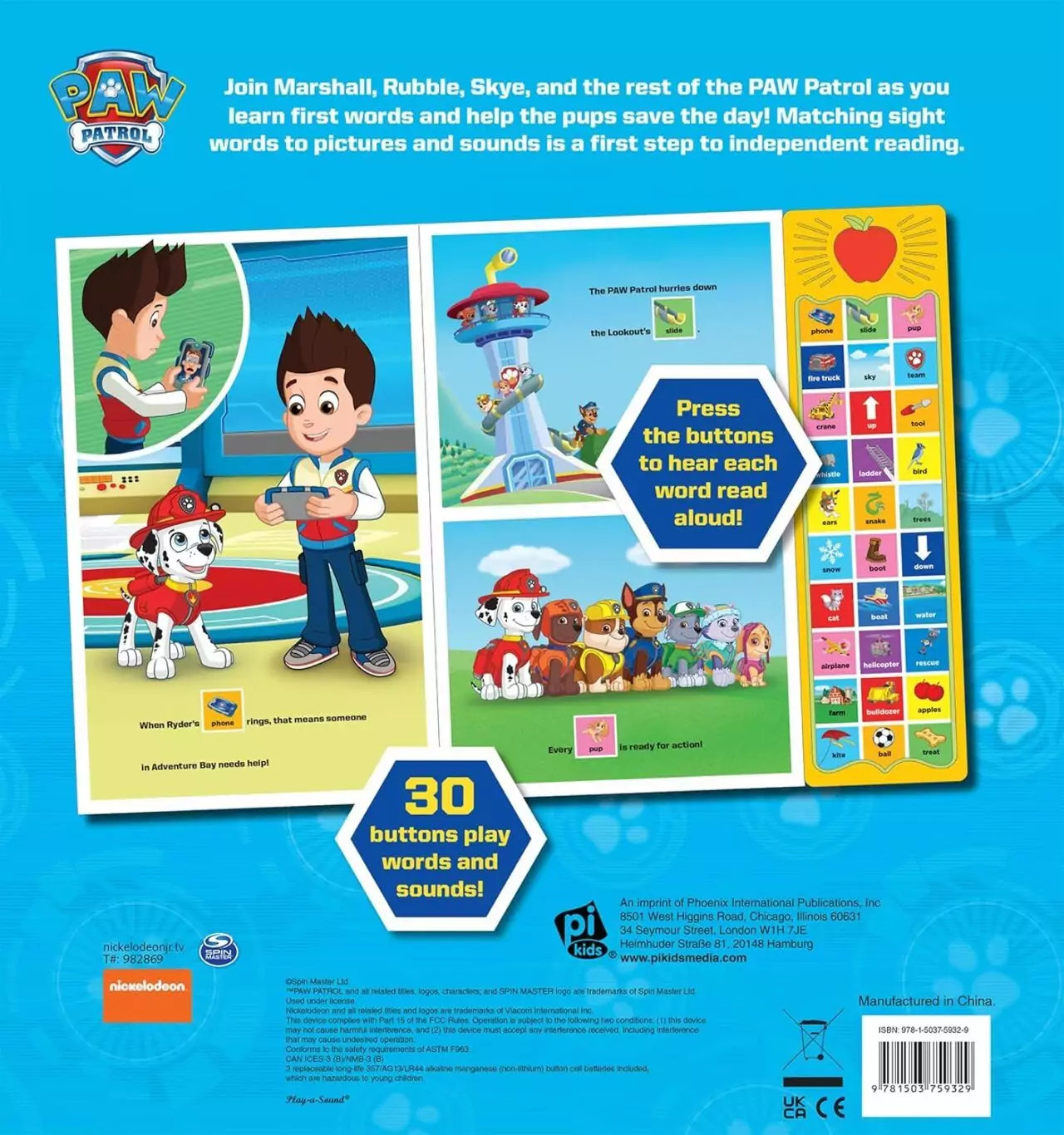 Discover Words with PAW Patrol Pups - Sound Book Fun!