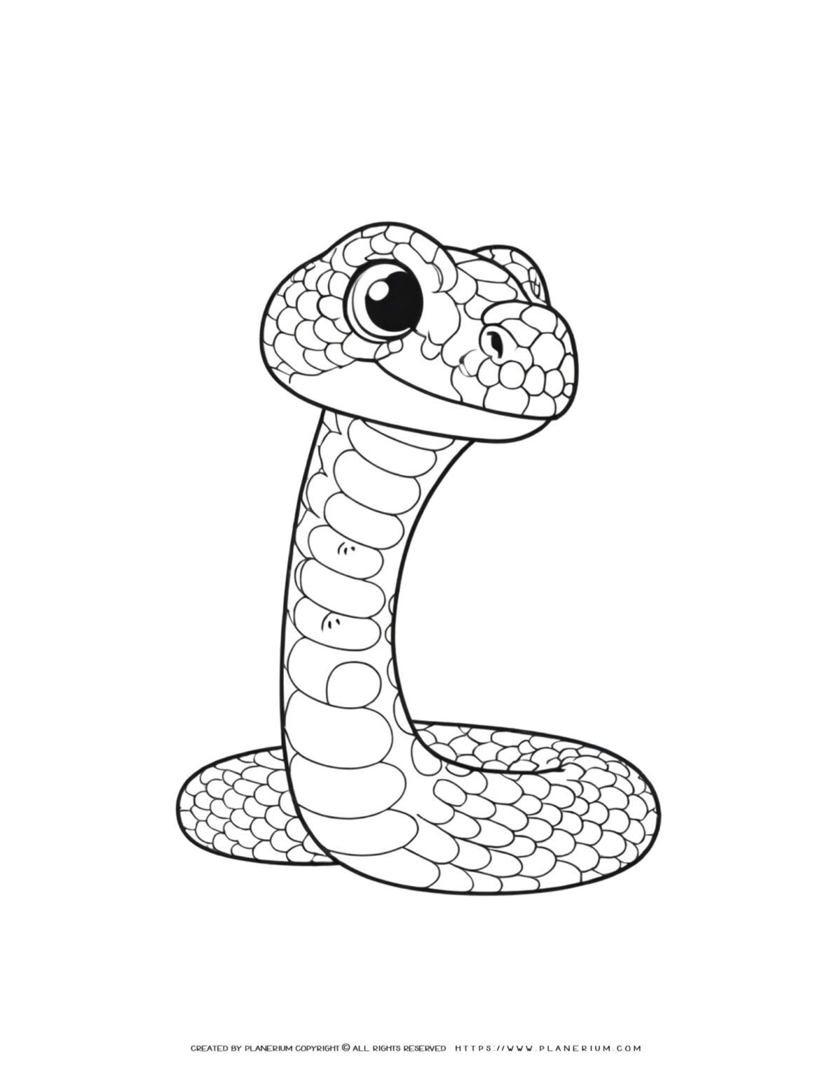 Joyful Snake Coloring Page for Creative Learning Fun