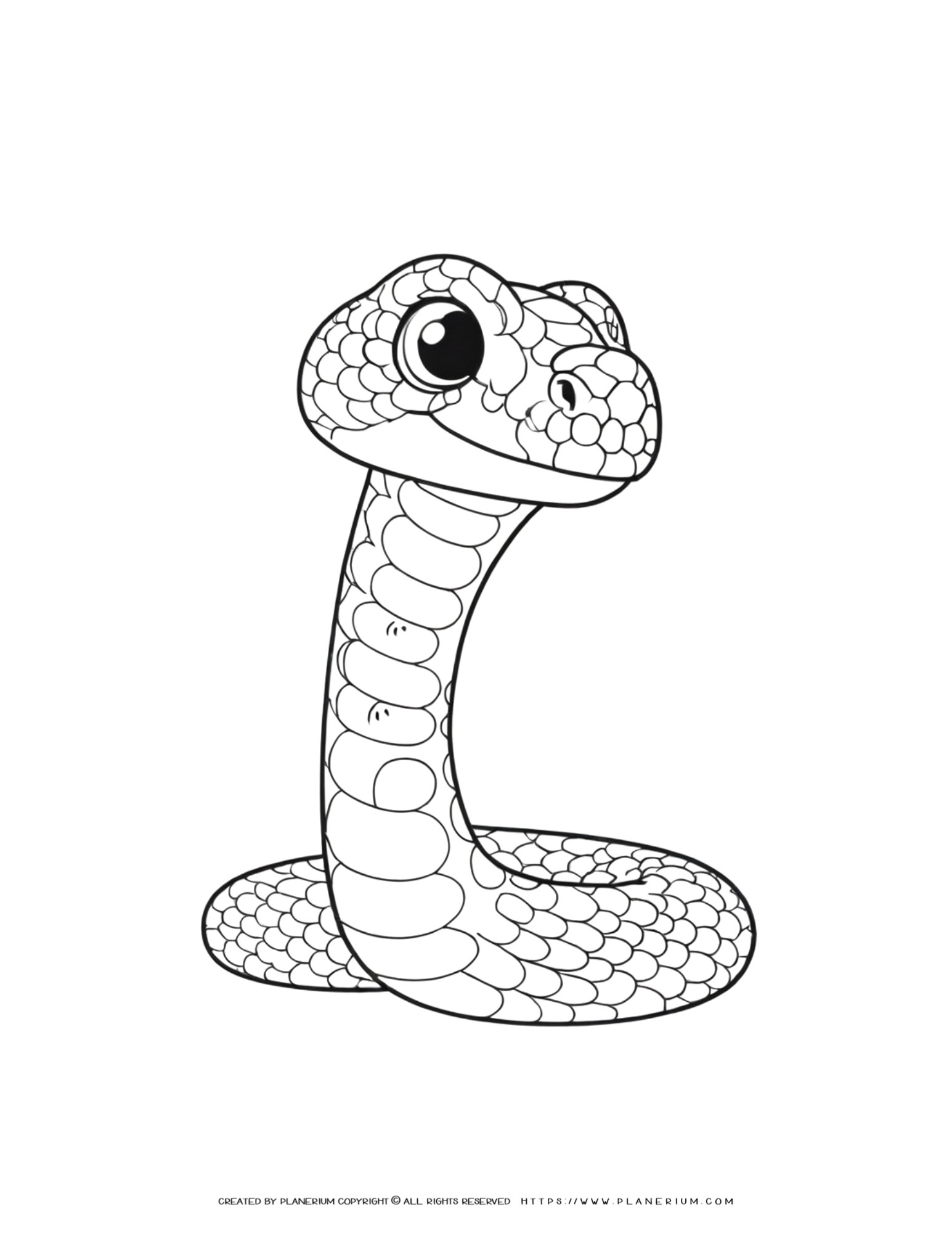 Joyful Snake Coloring Page for Creative Learning Fun