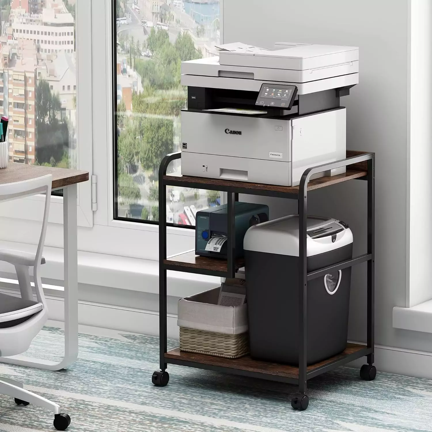 Fannova Large Mobile Printer Stand with Wheels