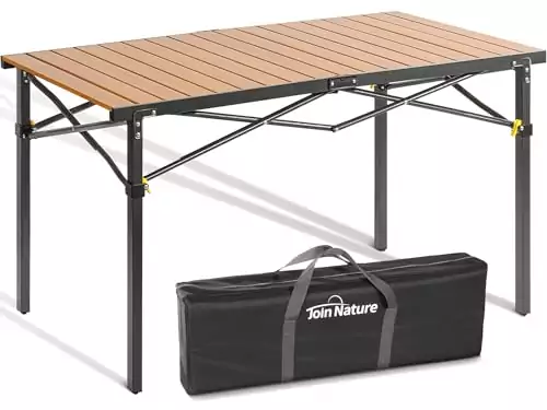 Sturdy Portable Camp Table for Family Outdoor Events