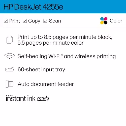 HP DeskJet 4255e: Best Home Printer with Smart Ink