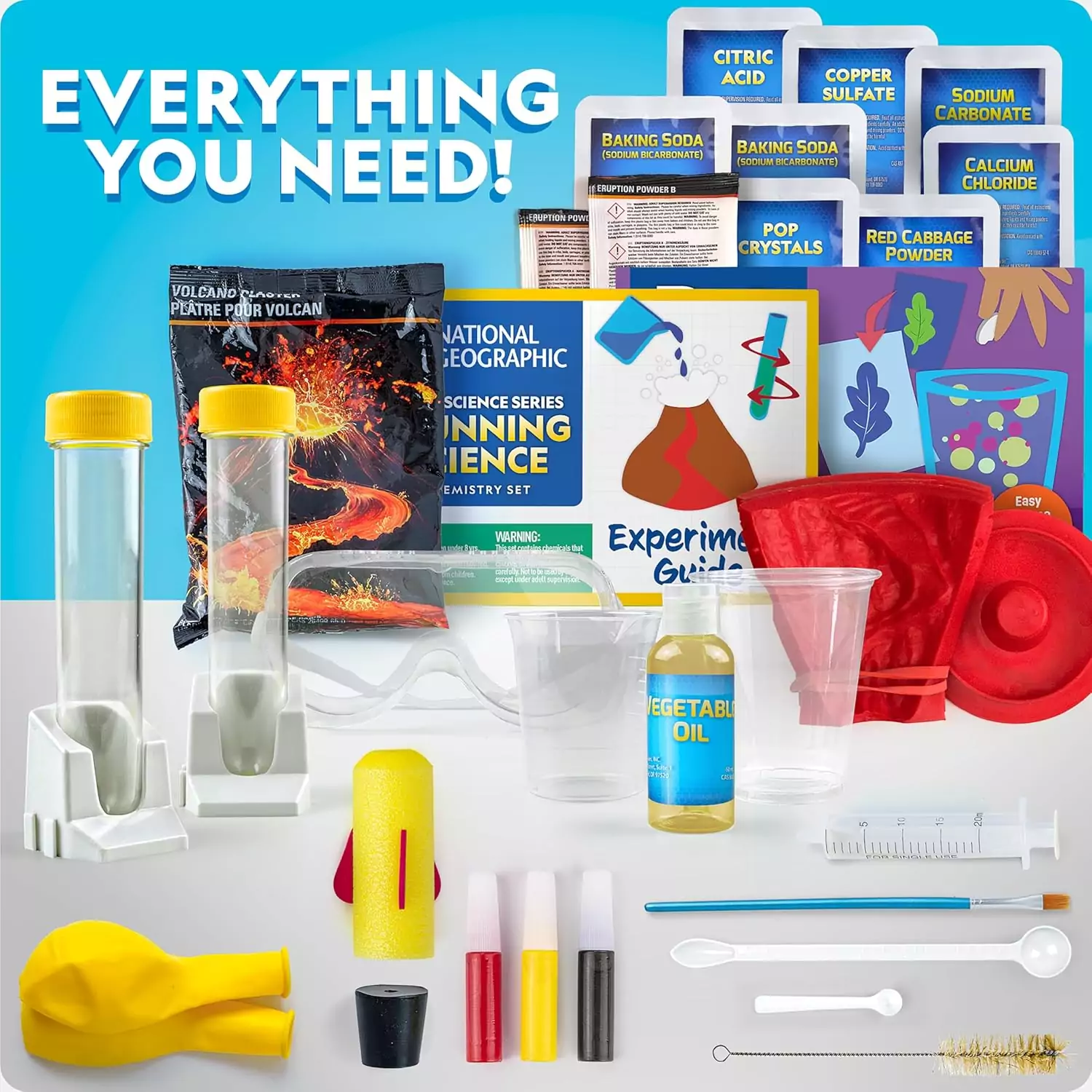 Explore Science with Nat Geo Chemistry Kit: 100+ Experiments