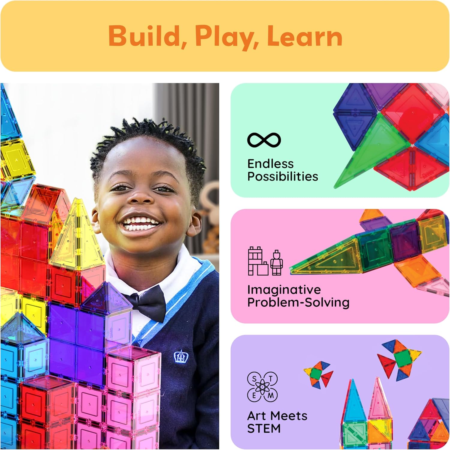 Unlock STEM Fun with PicassoTiles 100 Piece Playboards