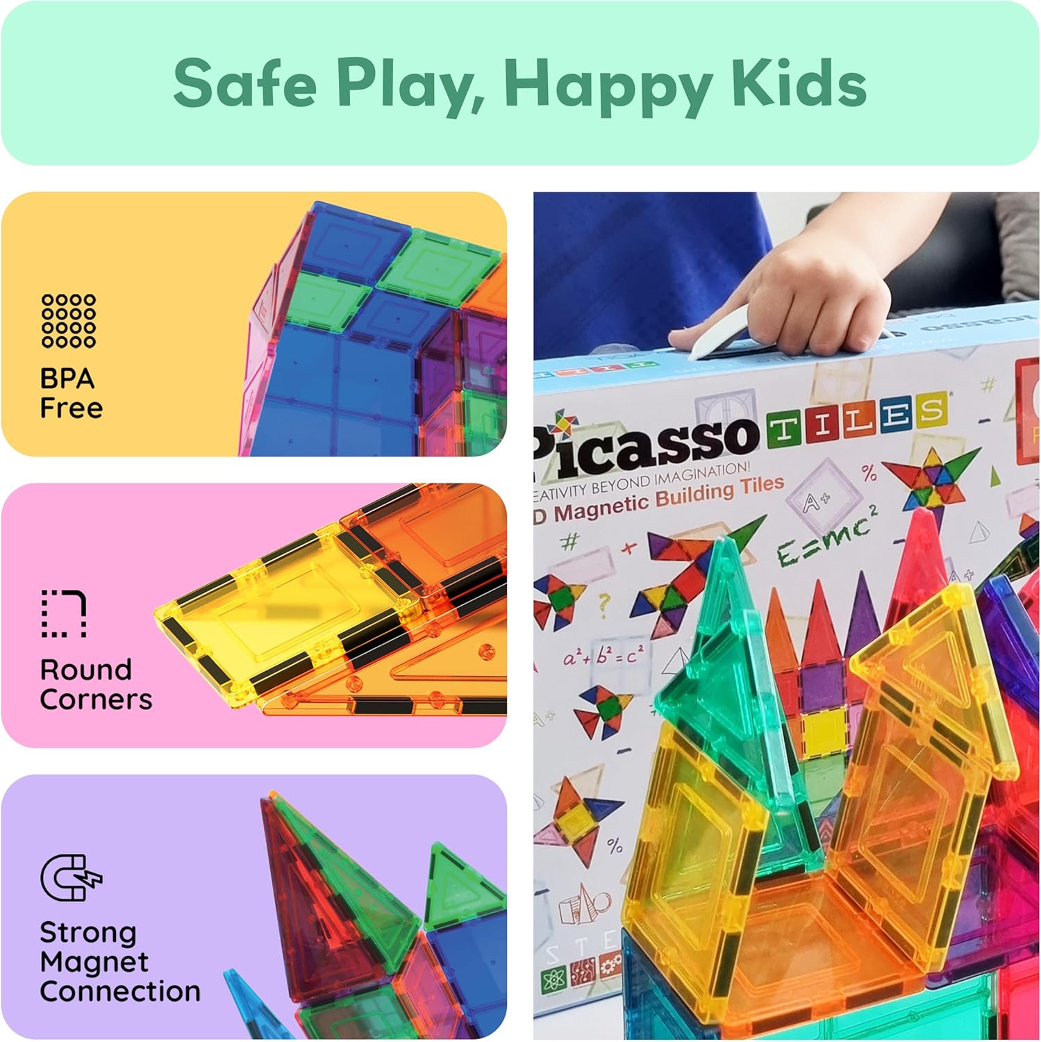 Unlock STEM Fun with PicassoTiles 100 Piece Playboards