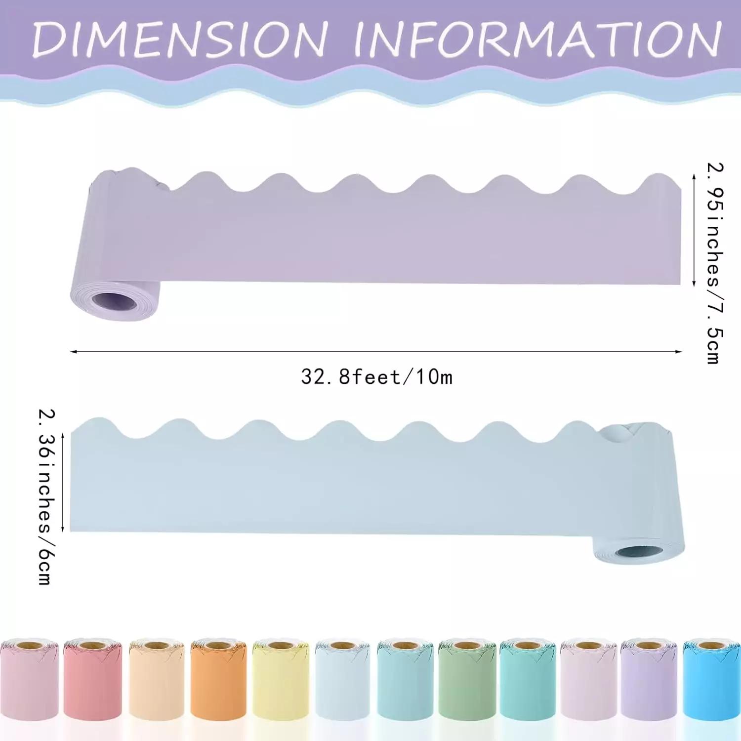 Colorful Macaron Bulletin Board Borders for Classrooms