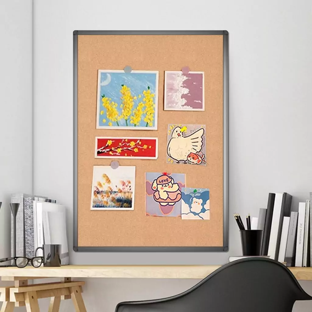 Stylish VIZ-PRO Cork Notice Board for Any Space