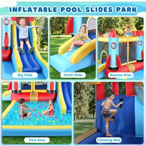 AKEYDIY Bounce House Rocket Blast - Fun & Safe Play