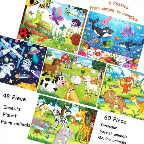 Engage Kids with Wooden Jigsaw Puzzles Ages 4-8