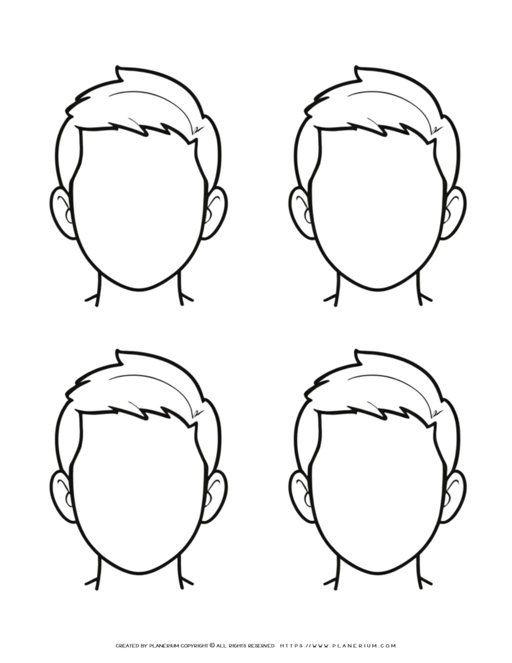 Boost Skills with Blank Male Face Drawing Templates