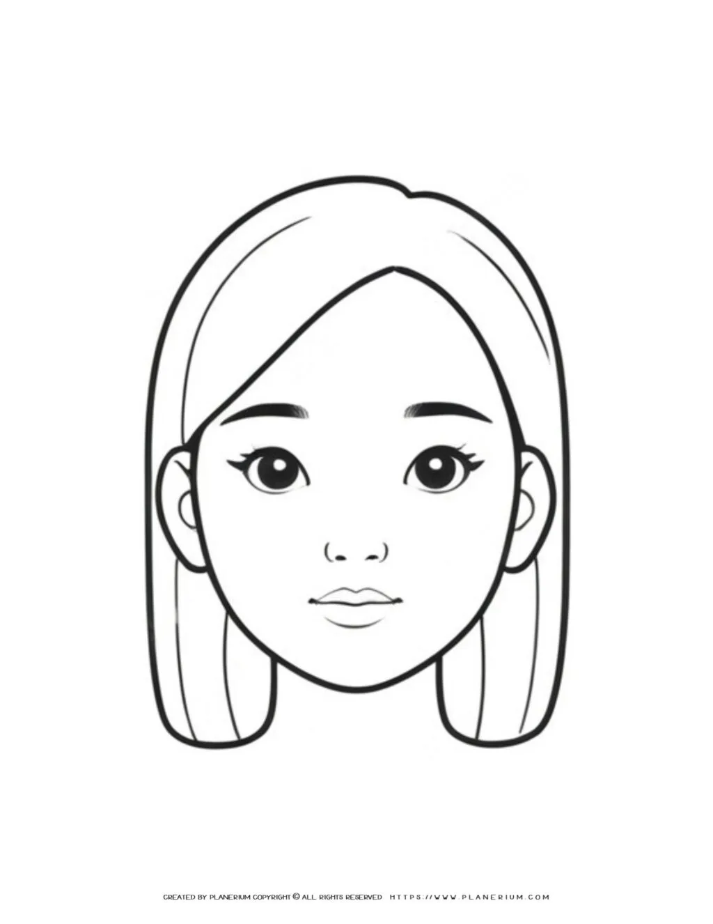 Girl Face Coloring Page: Enhance Skills & Creativity