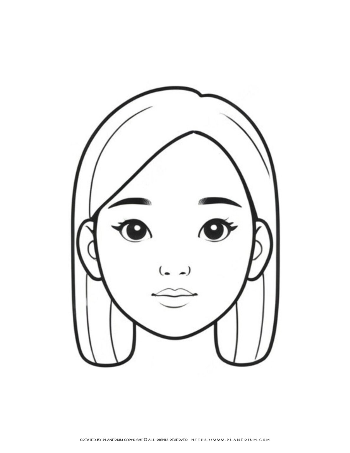 Girl Face Coloring Page: Enhance Skills & Creativity
