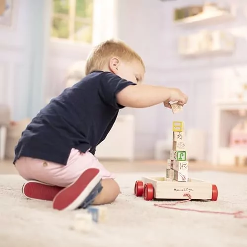 Explore & Learn with Classic ABC Wooden Block Cart