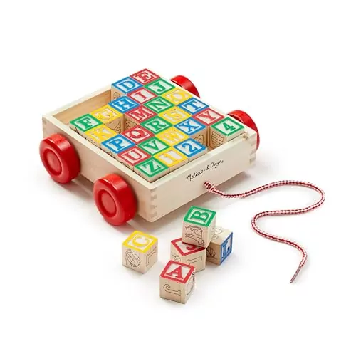 Explore & Learn with Classic ABC Wooden Block Cart