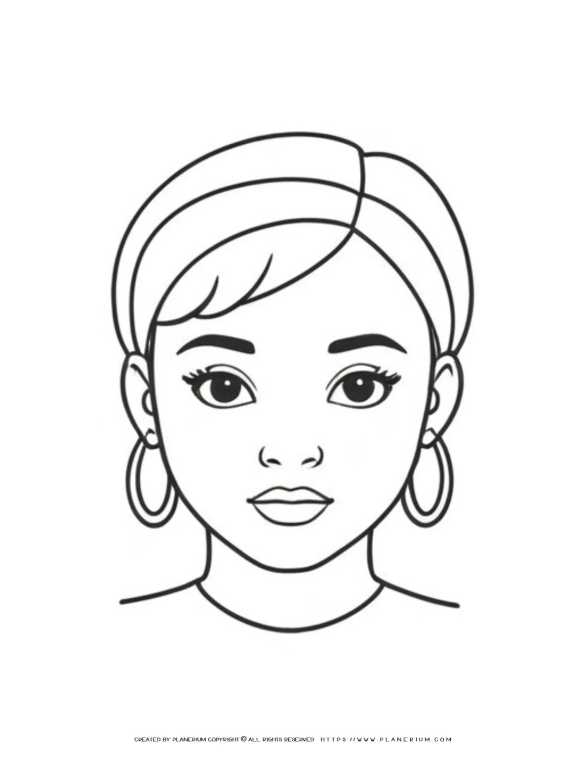 Printable Female Body Outline for Classroom Activities
