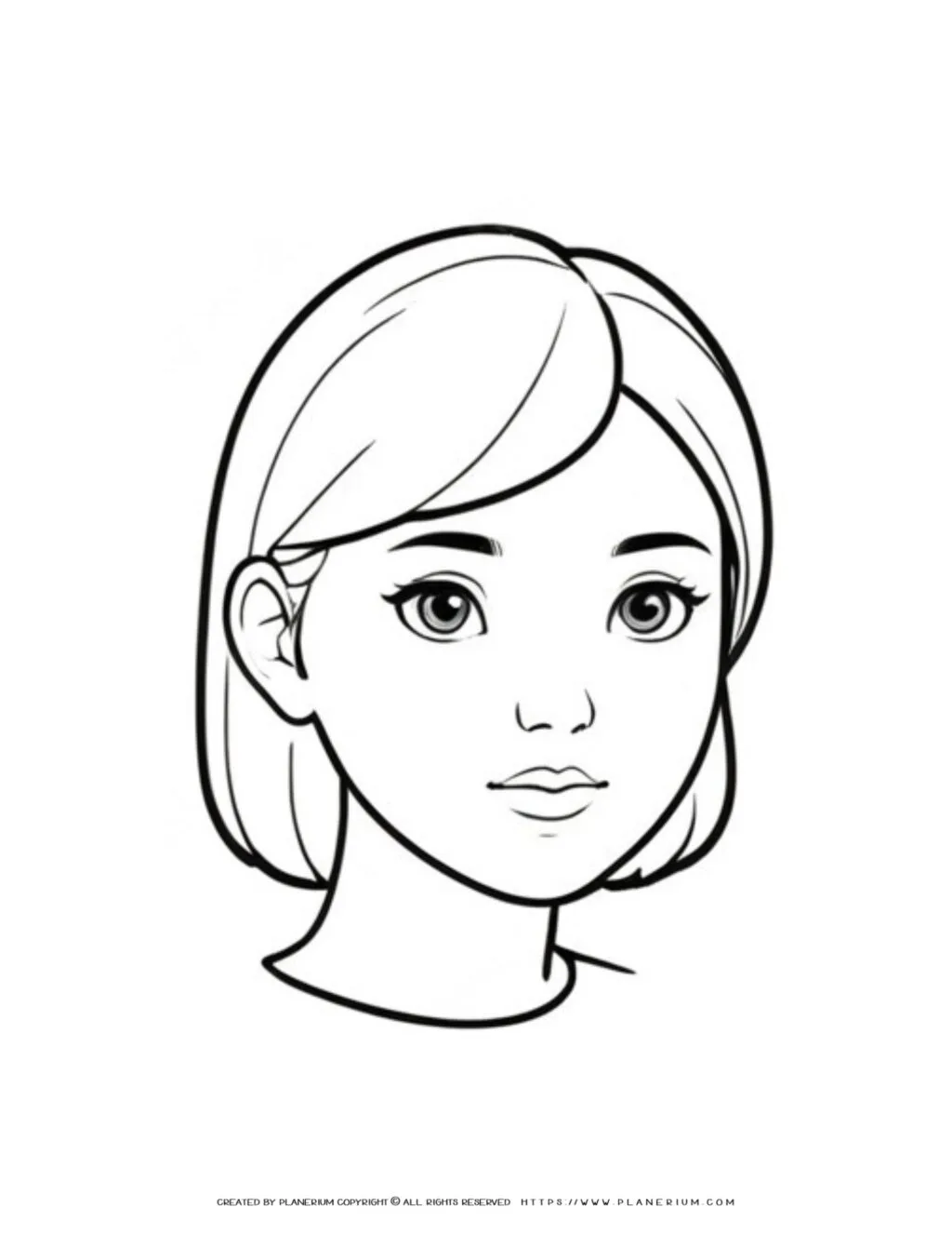 Explore Creativity with Our Artistic Face Coloring Page