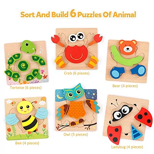 Engage Kids with Coogam Montessori Animal Puzzle Set