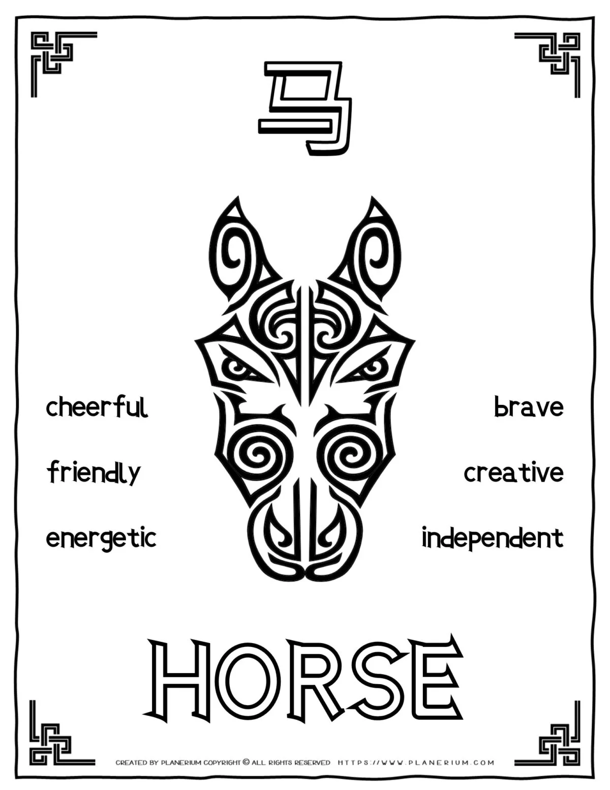 Chinese New Year 2026 - Year of the Horse Printable for Kids