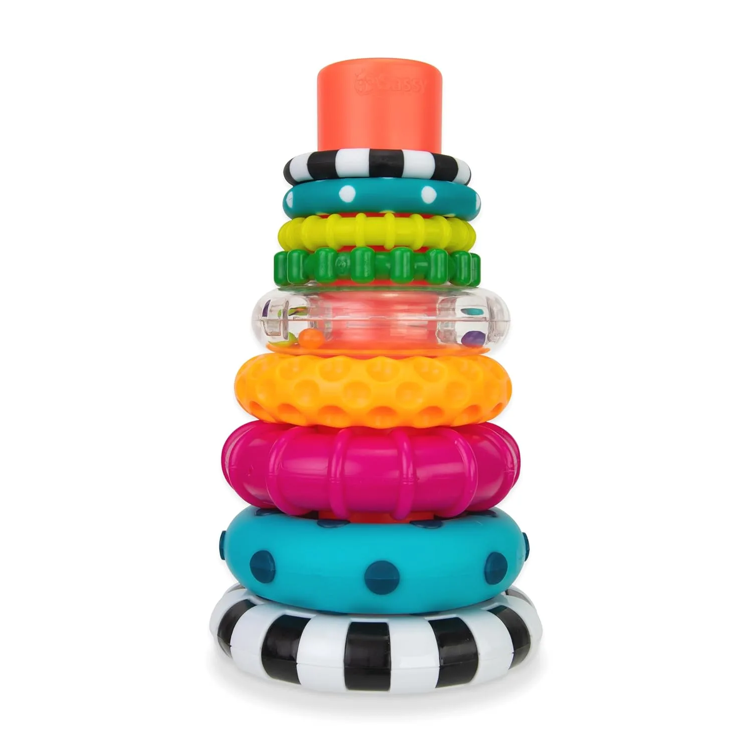 Stacks of Circles Ring Set, STEM Learning Toy, Age 6+ Months, 9 Pieces ...